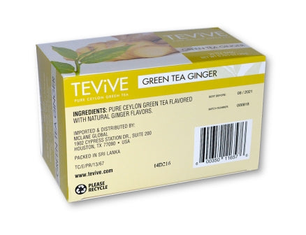 Green Tea Ginger - Case of 6 Boxes – TEVIVE